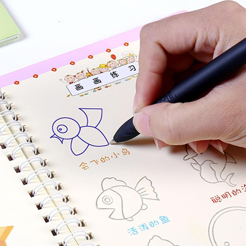New 6 Books/set Reusable Children's Copybook For Calligraphy Hand ...
