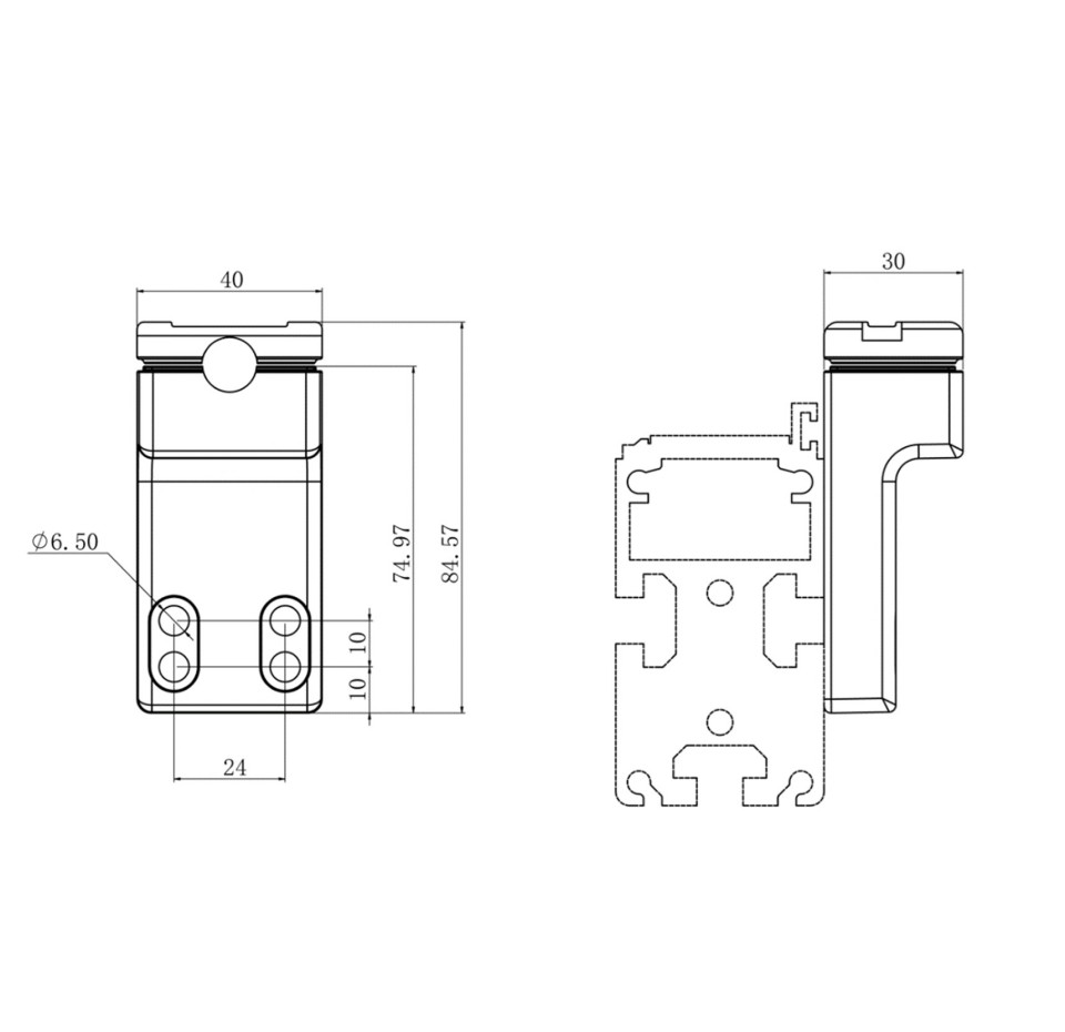 Proximity Sensor Bracket for Conveyor System pallet In place inspection